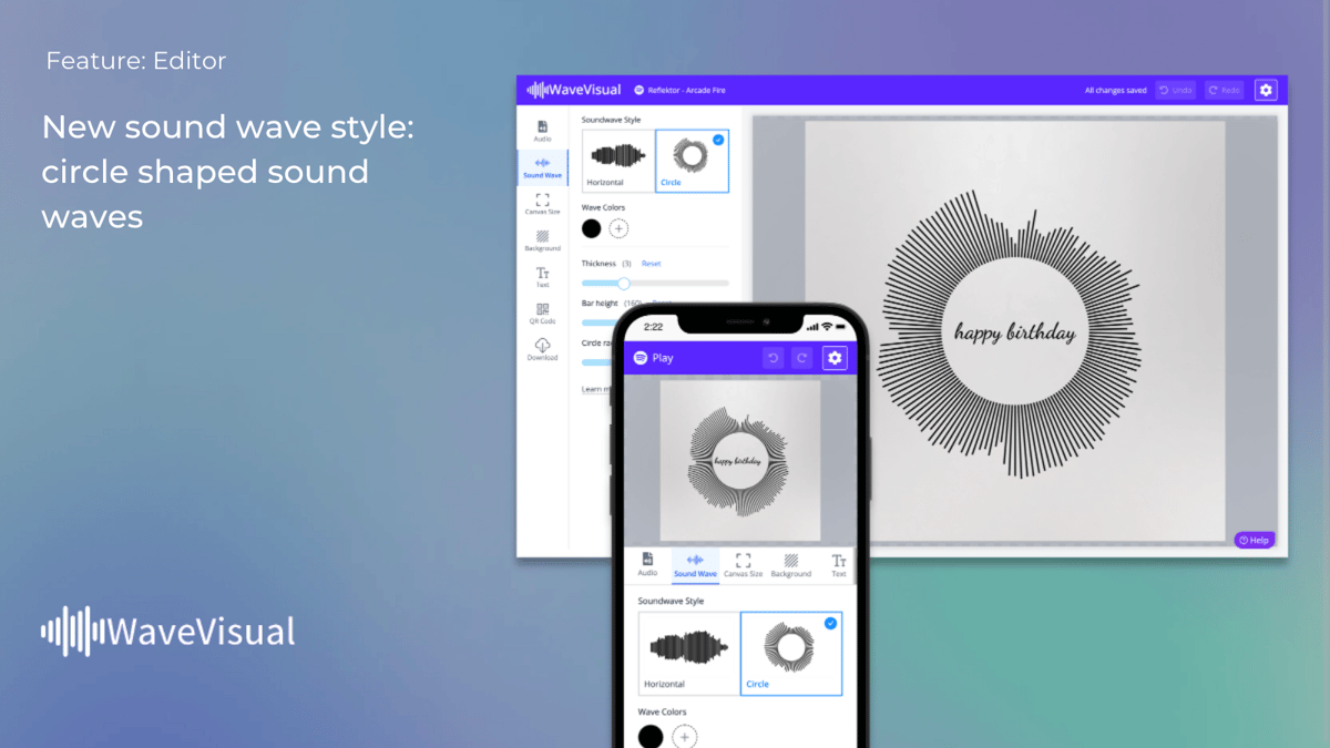 Creating a unique gift with circle sound waves
